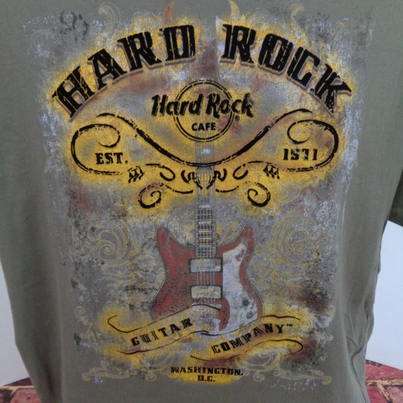 Hard Rock Cafe | Shirts | Hard Rock Cafe Dc Guitar Co T Shirt Mens L ...